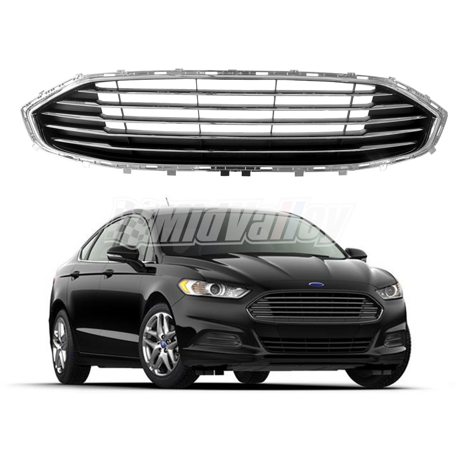 Front Upper Grille Grill Chrome Fits 2019-2020 Ford Fusion FO1200635 | eBay