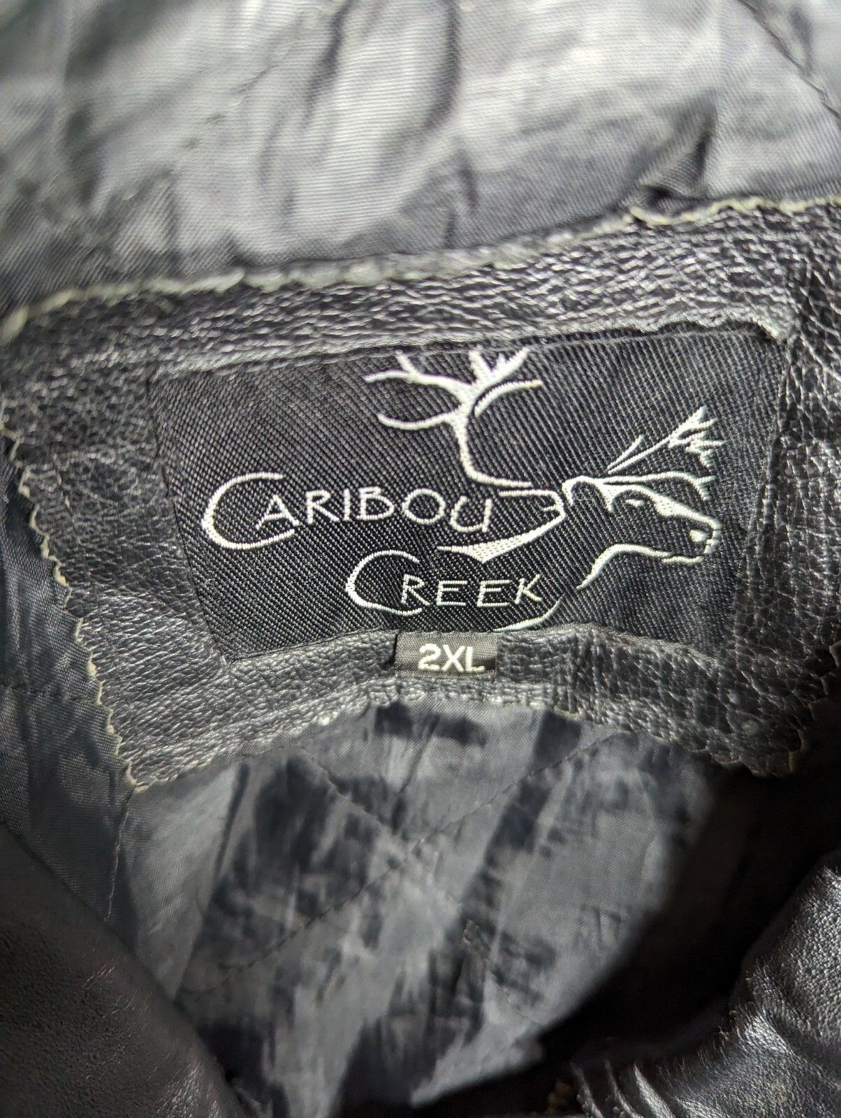 Men’s Caribou Creek Black Leather Bomber Zip Up Jacke… - Gem