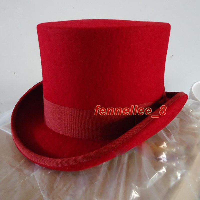 Vintage Wool Victorian Mad Hatter Top Magic Hat Gentlemen Performing ...