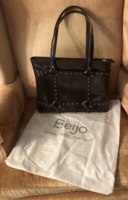 Women’s Bag, Brown Faux Leather “Beijo” Brand with Storage Sack, Good ...