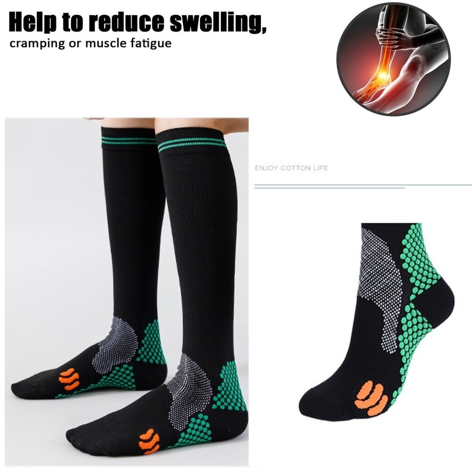 Compression Stockings Knee High 20-30 mmHg Men Women Socks Medias De ...