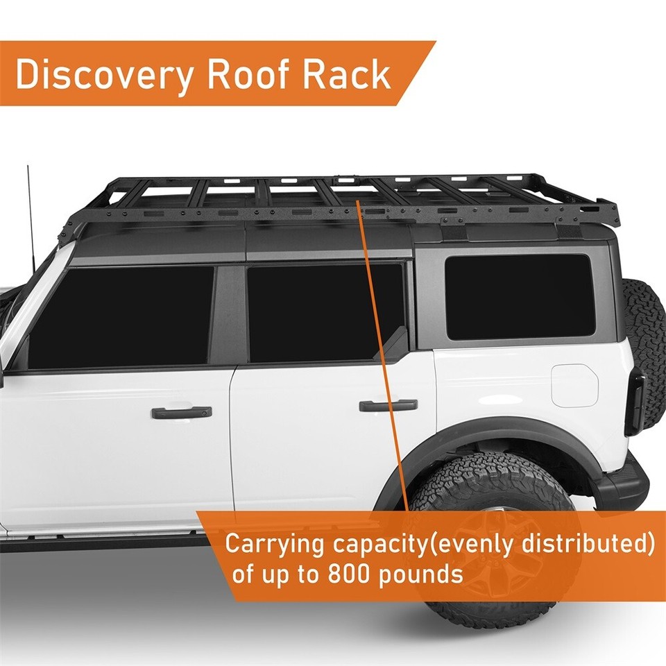 Fit 2021-2025 Ford Bronco 4-Door Hardtop Roof Rack Cargo Luggage ...