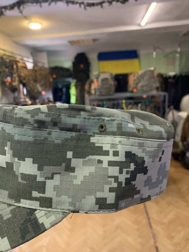 Ukrainian Army Cap Pixel MM-14 Mazepinka with Badge Trident of Ukraine ...