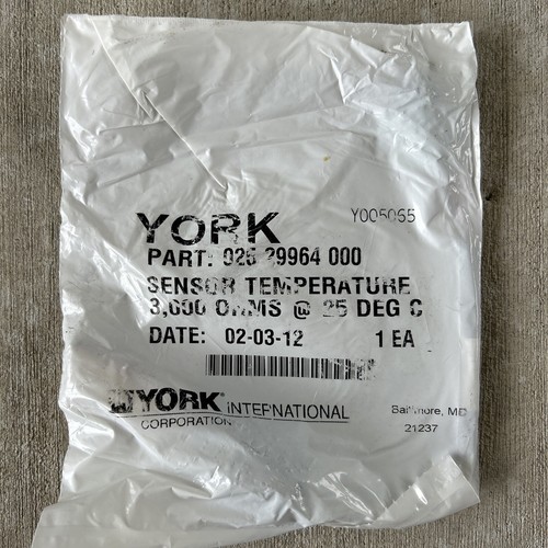 YORK 025-29964-000 Water Temperature Sensor. York Chiller | eBay