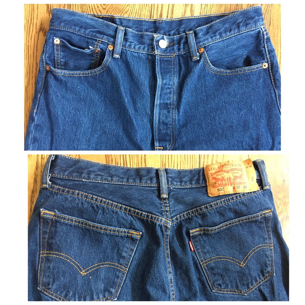 Levis 501 W35 L30 Button Fly V Jeans Single Stitch Red Tab Levis 501 W35 L30 Button Fly V Jeans Single Stitch Red Tab