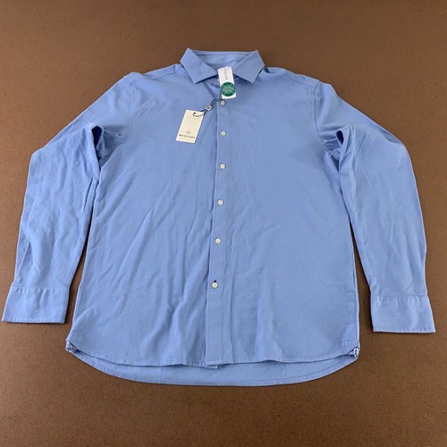 Nice Stuff Men's Size Medium Light Blue Knit Long Sleeve Button Front ...