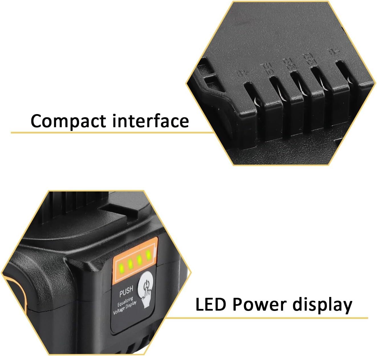 waitley 2 Pack 20V 6.0A Replacement Battery Compatible with Dewalt ...