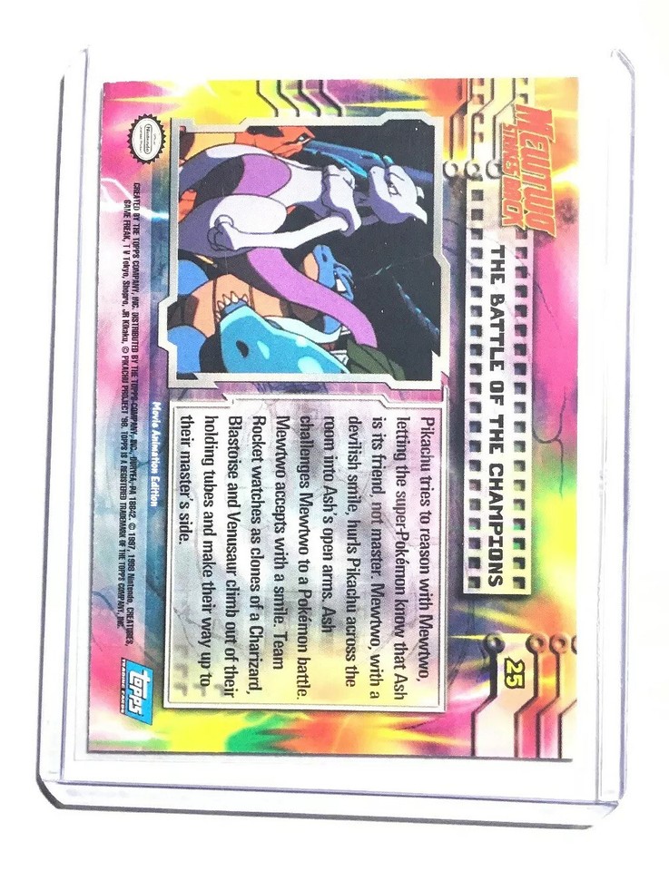 NM Pokemon TOPPS Mewtwo Strikes Back Movie The Battle Of The Champions ...