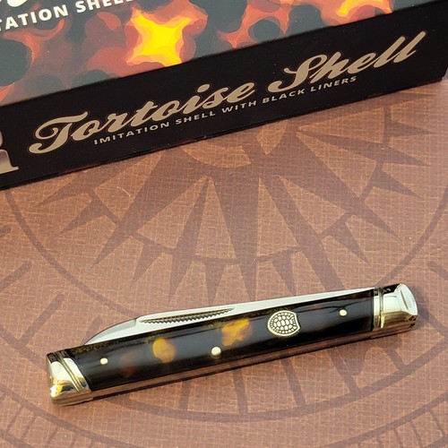 Rough Rider Knife RR2438 Single Blade Doctors Smooth Tortoise Shell ...