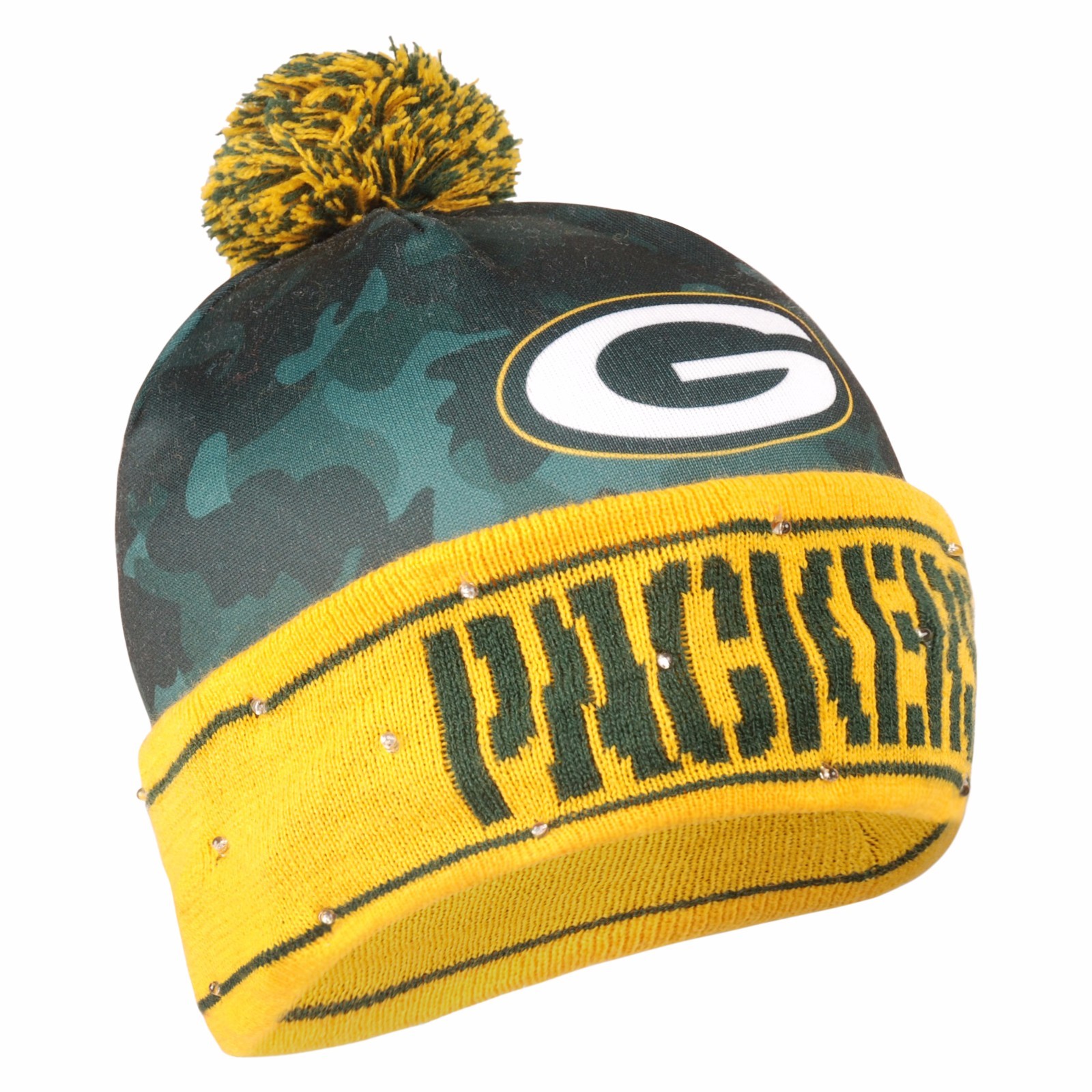 NFL Big Logo Camoflauge Light Up Knit Beanie - Pick Your Team - FREE ...