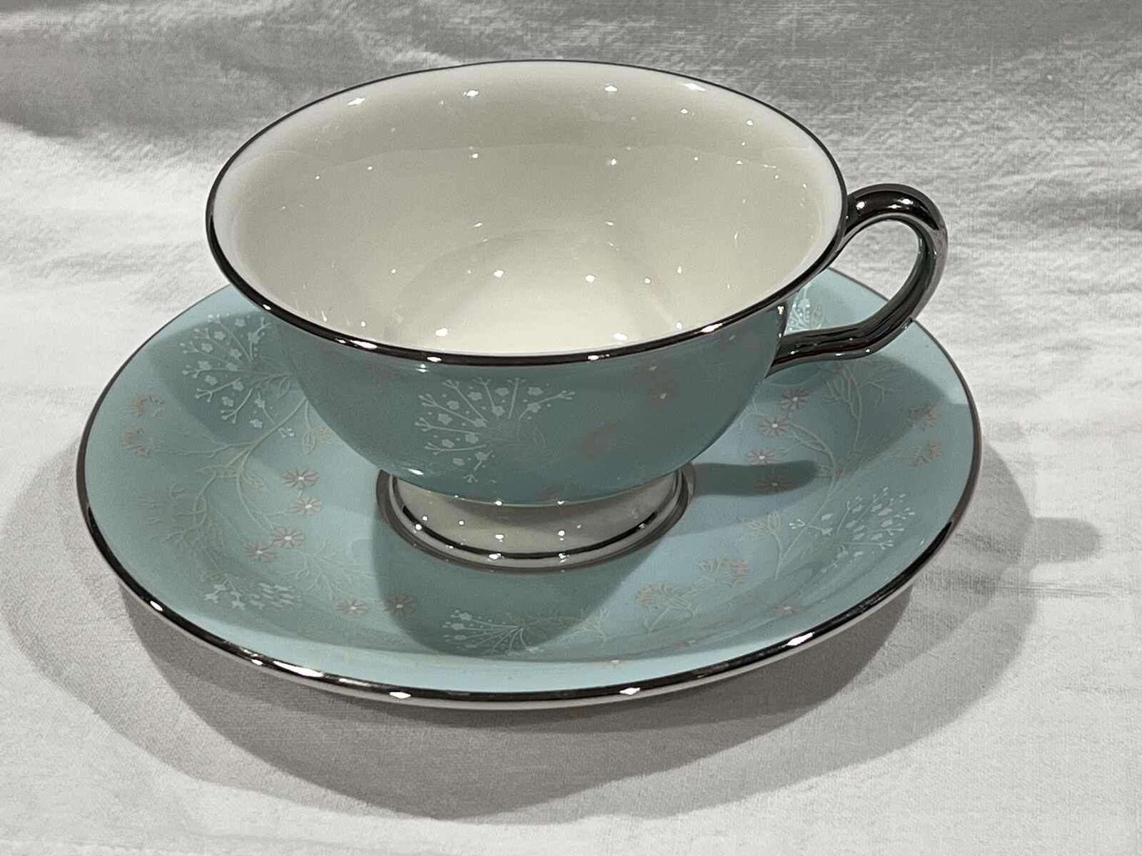 Castleton China, CORSAGE, Turquoise, Pink & White Flowers, 1 Cup ...