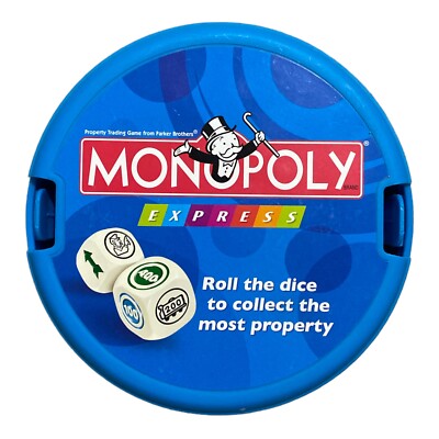 Monopoly Express Parker Brothers Travel Dice Board Game Take A 20 ...