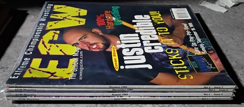 Lot of 3 ECW MAGAZINES #1 2 4 1999 WCW WWF WWE TAZ Lance Storm Covers ...