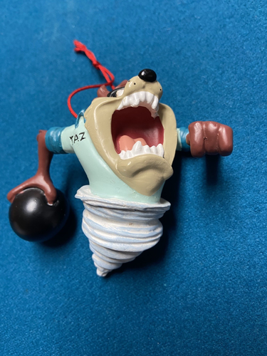 Vintage Taz Bowling 3" Christmas Ornament 1997 Warner Brothers Looney ...