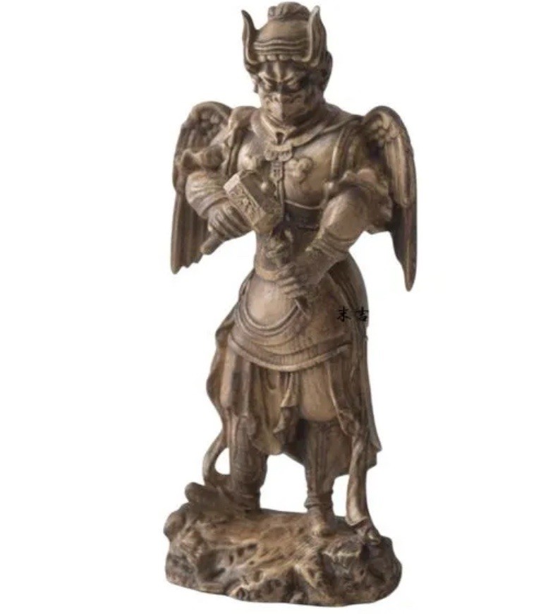 Karasu Tengu Wood Carving Buddha Statue Amulet for Protection & Good ...