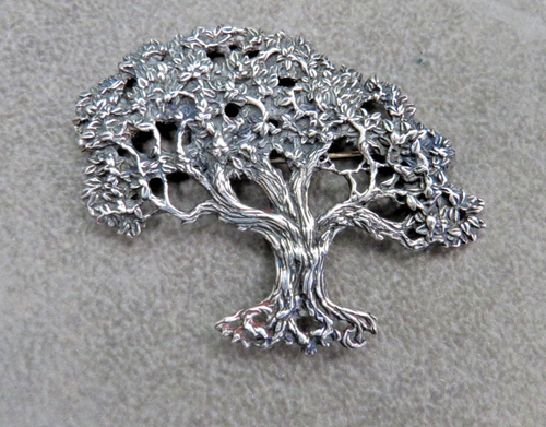 VINTAGE STERLING SILVER SIGNED GAVAN RILEY POHUTUKAWA TREE BROOCH, NZ ...