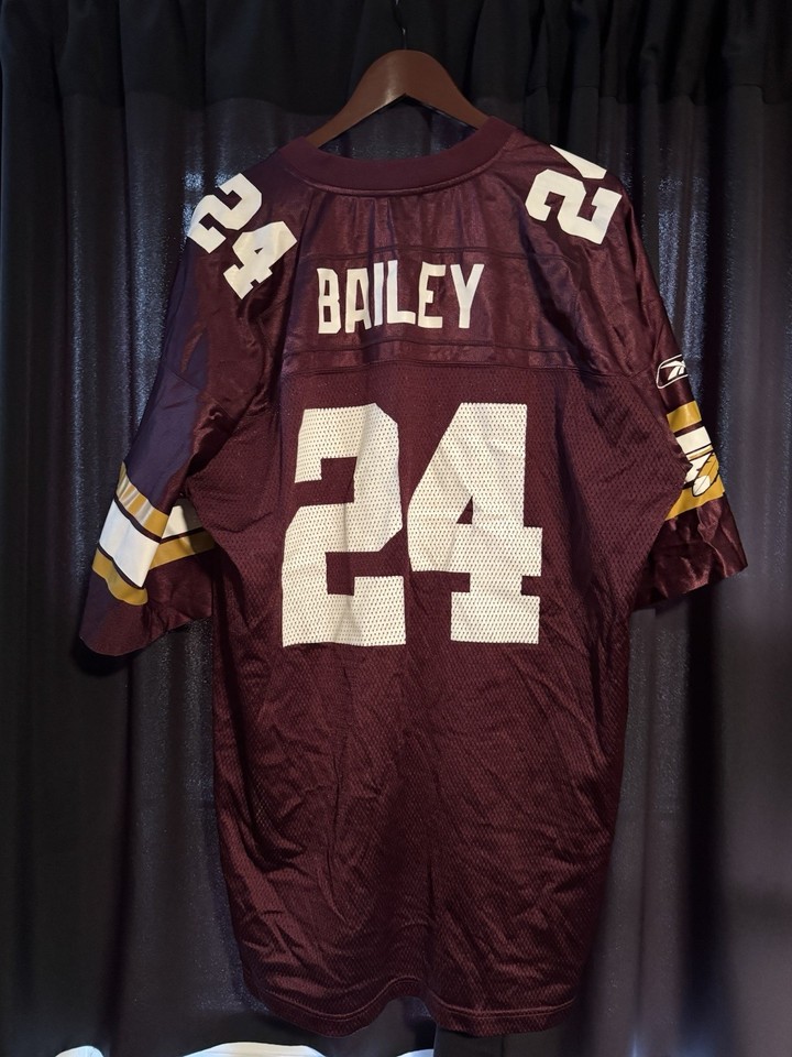 Washington Redskins Throwback Reebok Jersey NFL Football Champ Bailey ...