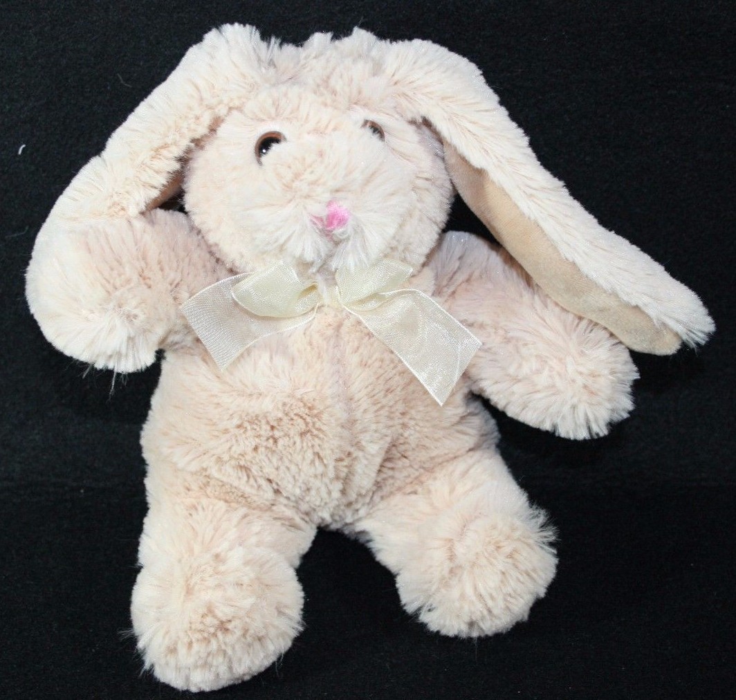 2015 Animal Adventures Tan Rabbit Bunny Plush Stuffed Lovey Lopped Ear ...