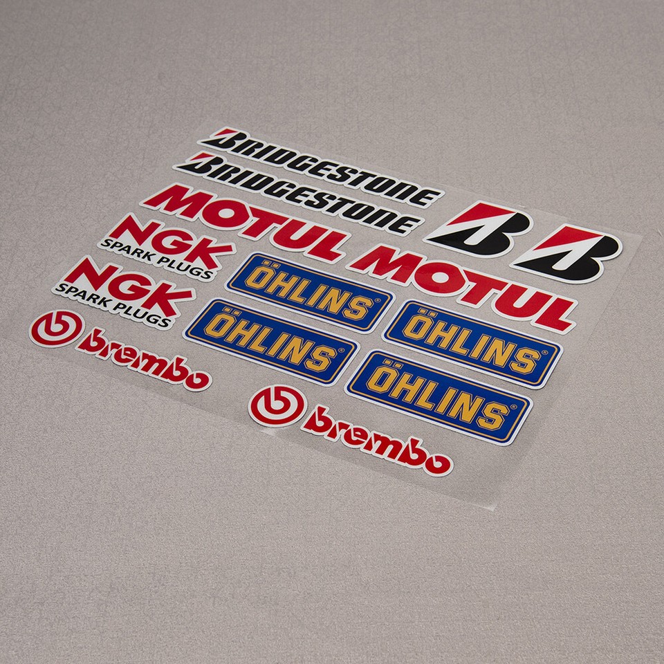 Bridgestone Sponsor Decals Set Motul Ohlins NGK Laminated Stickers ...
