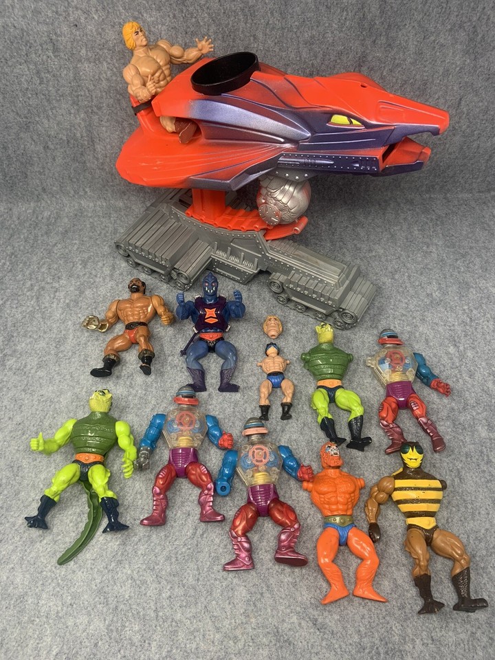 BLASTER HAWK MOTU He-Man & 1984 Kellogg’s Poster & Huge Action Figure ...