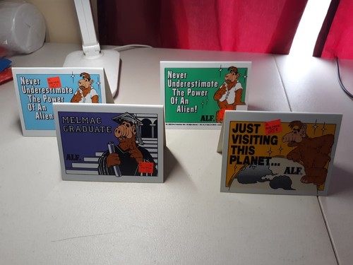 Vintage Set of 4 1987 Alf Melmac Graduate Table Tent Plastic Place Card ...