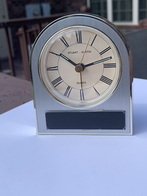 Stuart Austin Quartz Clock with Engraveable Piece | eBay