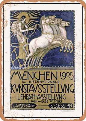METAL SIGN - 1905 IX International Art Exhibition Secession Munich ...