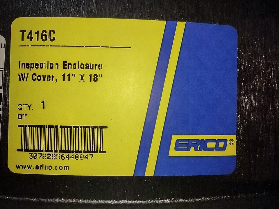 Erico T416C Ground Inspection Enclosure w/Cover, 11x18" | eBay