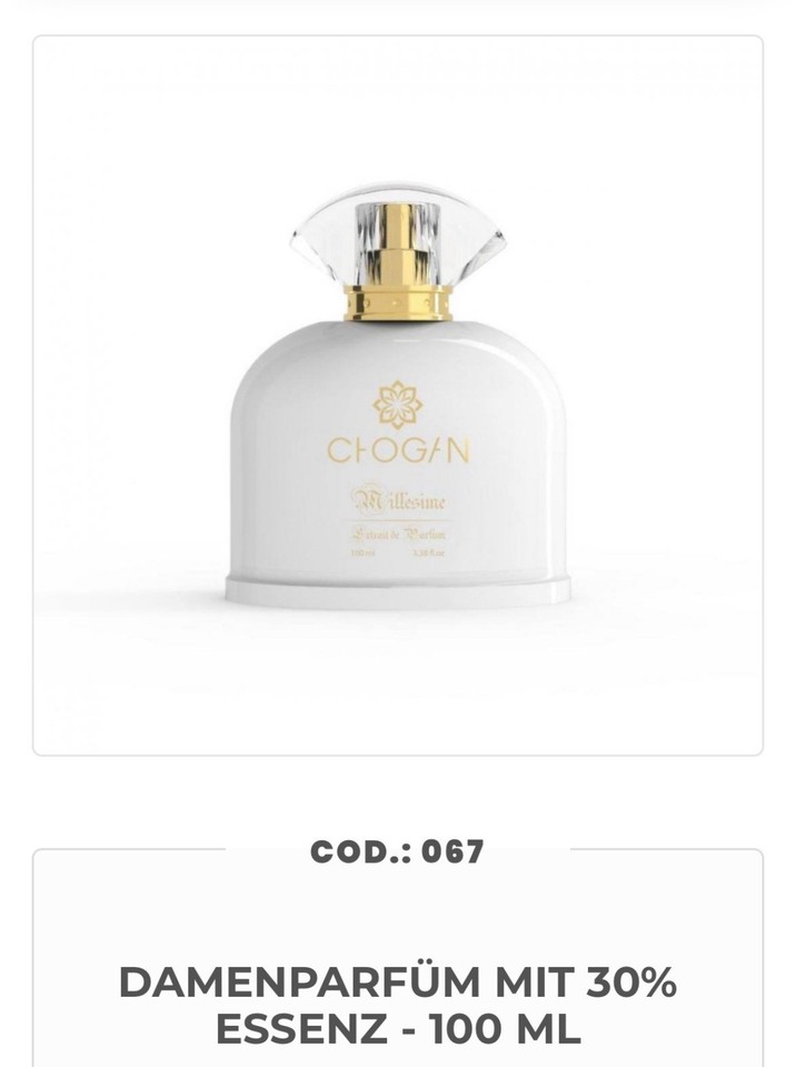 CHOGAN 067 Damen Duft Parfüm Woman Eau Extrait de Parfum Millesime ovp 100 ml | eBay.de