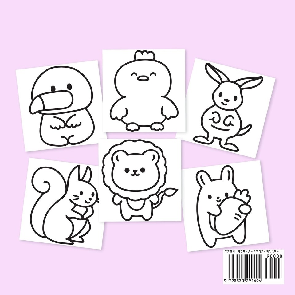 Hue Coloring Super Cute Animals Bold and Easy Coloring Book (Tascabile ...