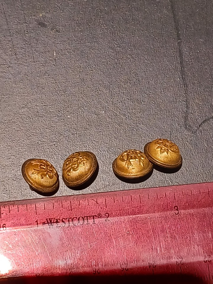 Lot of 4 GAR military buttons, Brass Color Old | eBay