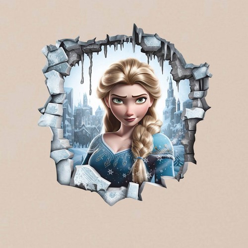 Princess Elsa, Wall Decal, Fairy Tale Wall Sticker, Wall Art, Decor for ...