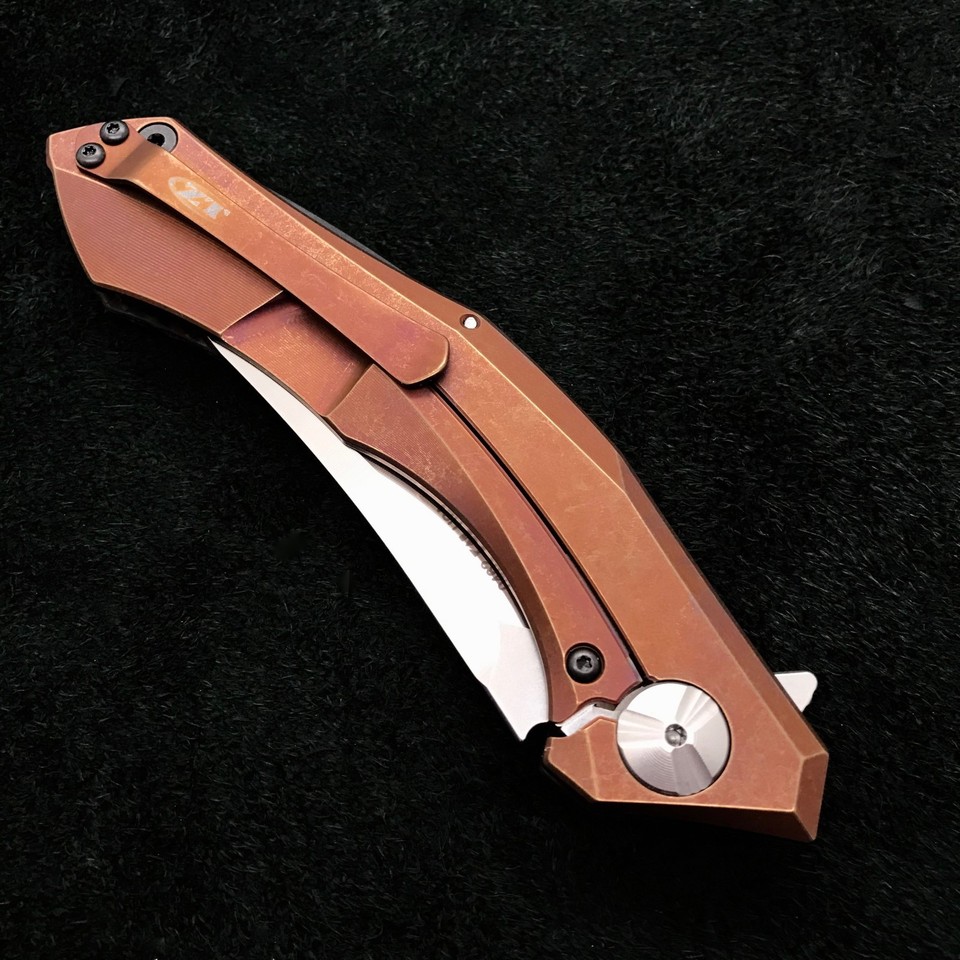 Zero Tolerance ZT 0462 Folder ZT0462 20CV Steel w/ Carbon Fiber w/Dirty ...