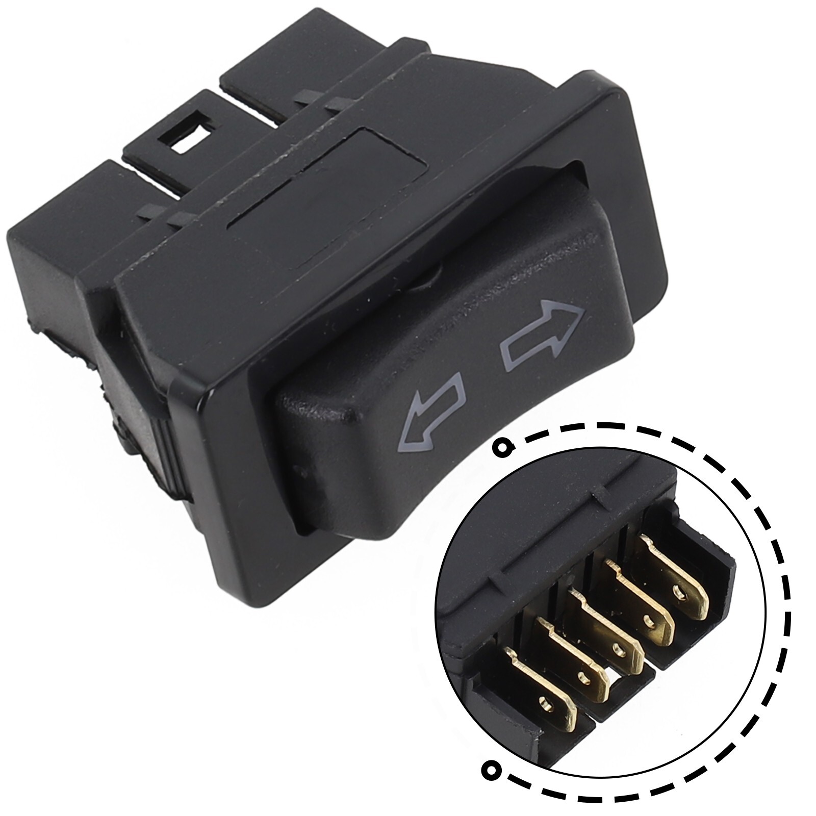 Black Universal 12V 2 Way Momentary Electric Aerial Rocker Switch 2 ...