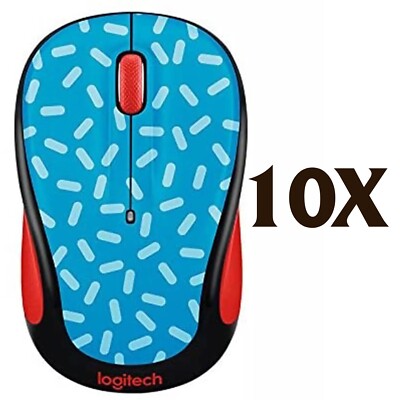 10X Logitech Play Collection M325C Wireless Optical Mouse Memphis Blue ...