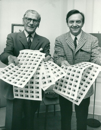 Swedish actor Jan-Olof Strandberg with Edvin Ad... - Vintage Photograph ...