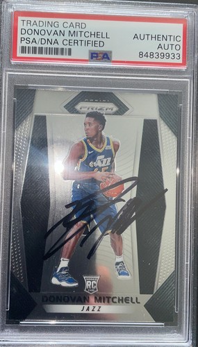 Donovan Mitchell Signed Autographed 2017-18 Prizm Rookie PSA/DNA COA ...