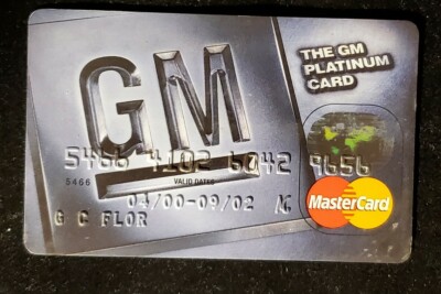 The GM Platinum MasterCard credit card cc1182 | eBay