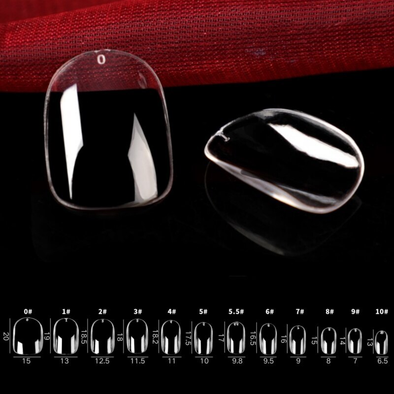 500pcs Short Round Head Gel Press On False Nails Full Cover Extension ...