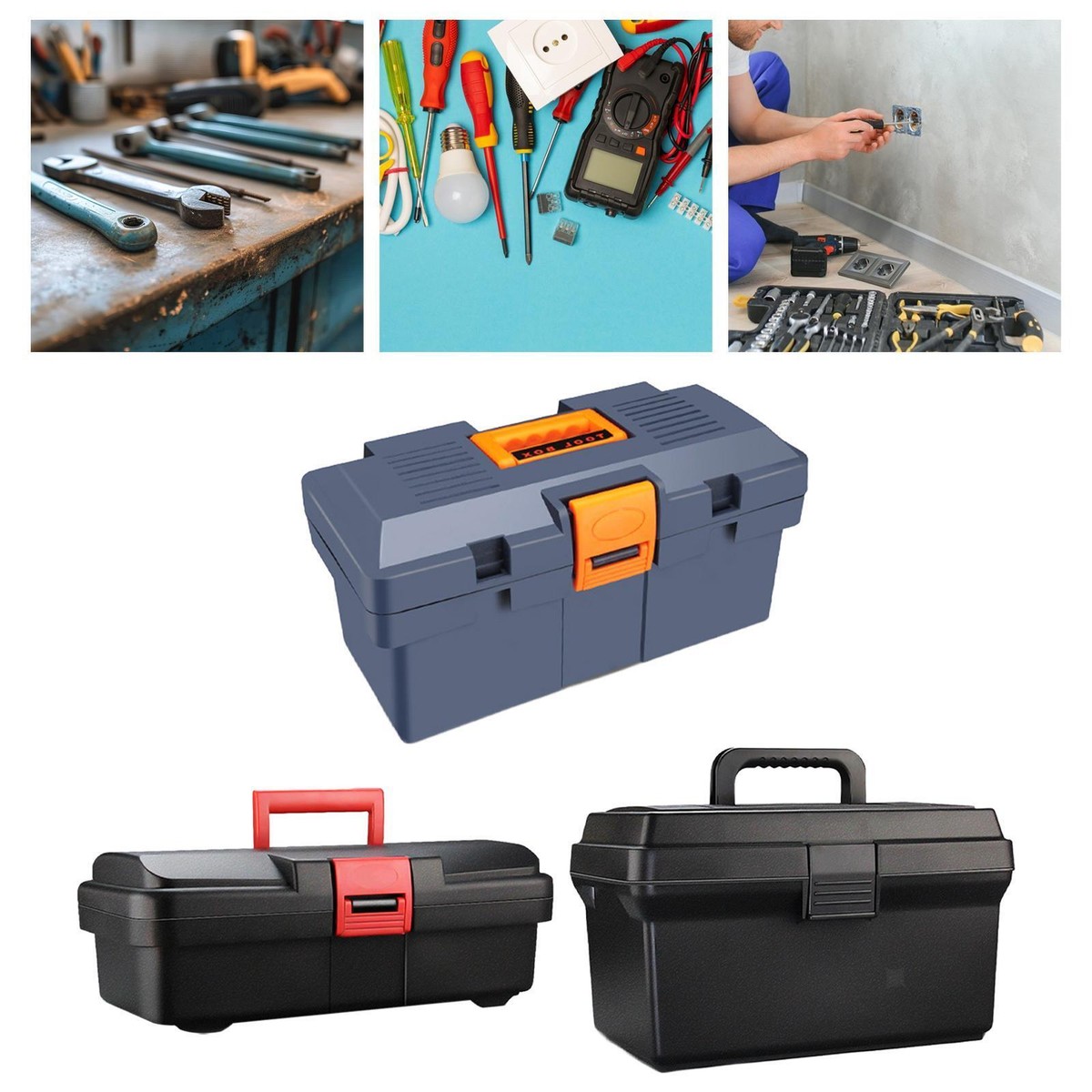 Empty Toolbox Portable Electrical Empty Box Large Capacity Tool Box