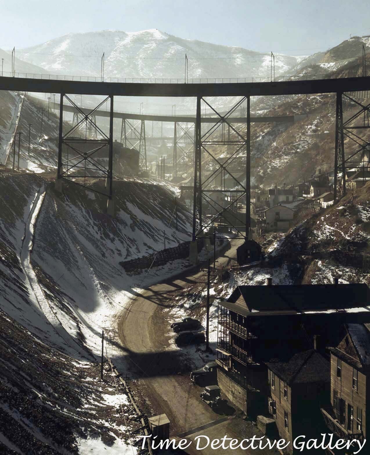 Bingham Copper Mine, Carr Fork Canyon, Utah - 1942 - Historic Photo ...