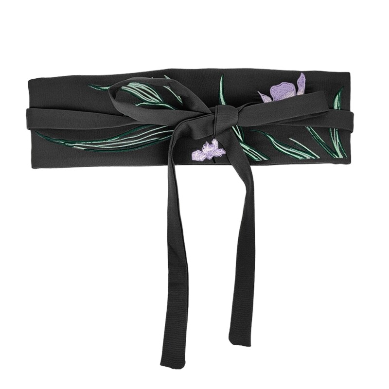 Stylish Hanfu Tie Belt with Embroidery Waist Belt Photo Props Ethnic ...