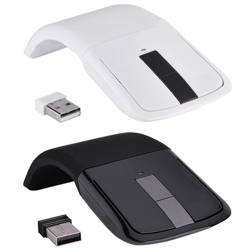 2.4GHz Foldable Wireless Arc Touch Mouse Mice USB Receiver For Pc ...