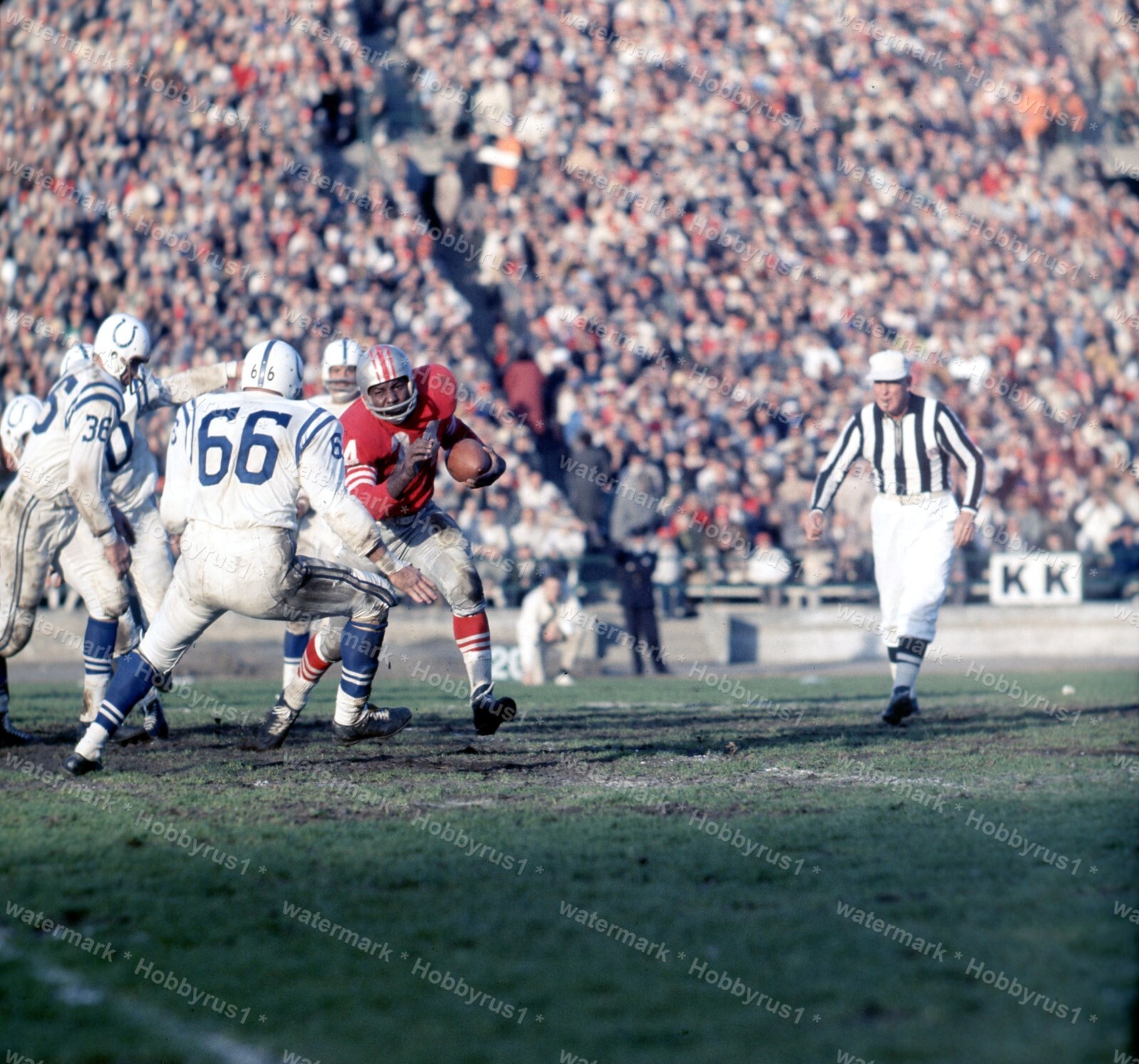 JD Smith & Don Shinnick 49ERS vs COLTS 1961 Original 120mm Photo ...