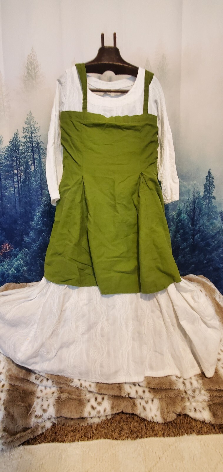 SCA GARB Linen Apron Dress - Gem