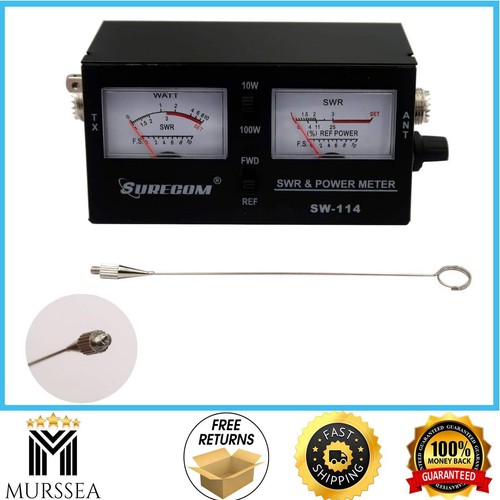 SW-114 SWR RF Field Strength Test Meter SO-239 UHF Connector for CB ...