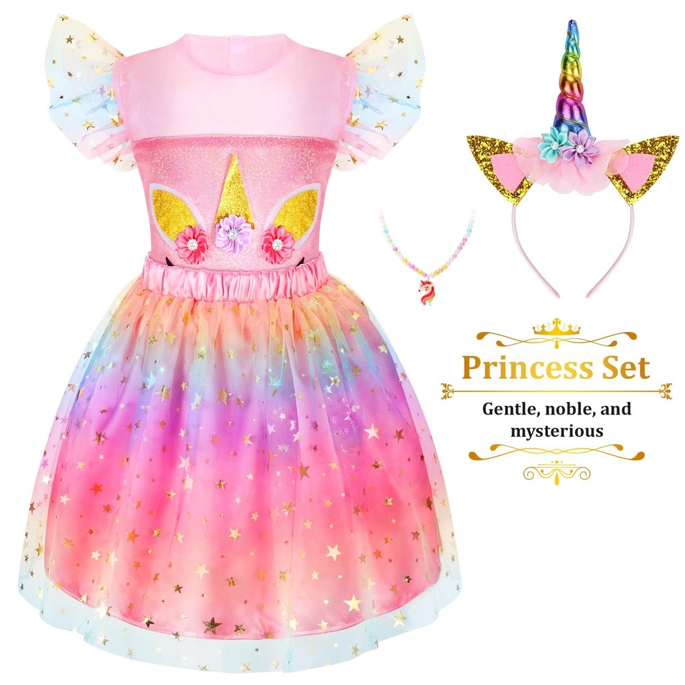 Princess Dress Up Clothes for Little Girl Princess Costume Gift Set ...