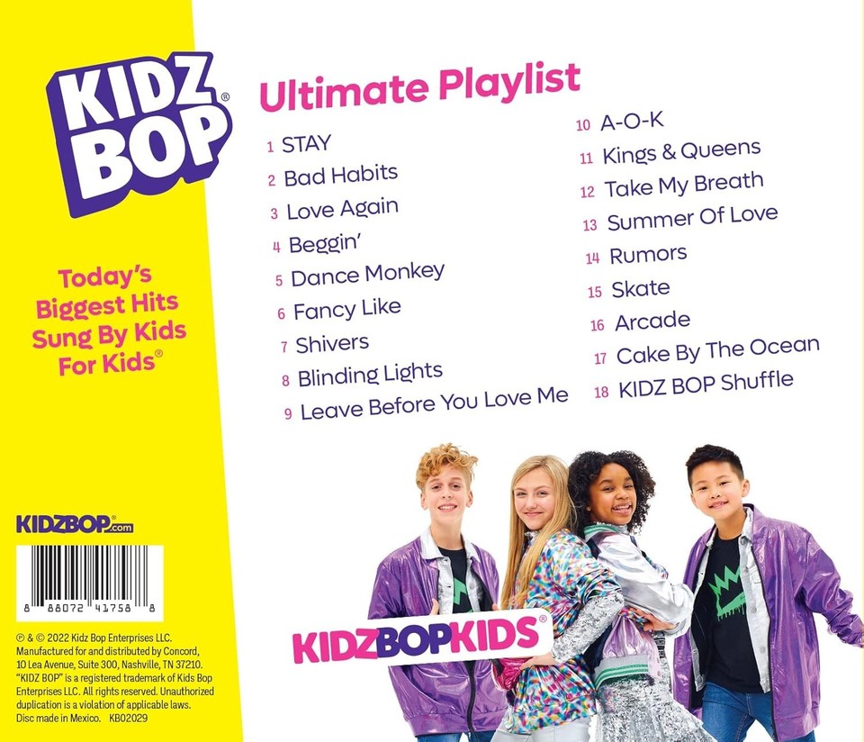 KIDZ BOP Kids KIDZ BOP Ultimate Playlist (CD) (US IMPORT) 888072417588 | eBay UK