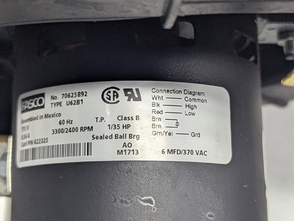 Fasco Inducer Motor Model # 70625892 | eBay