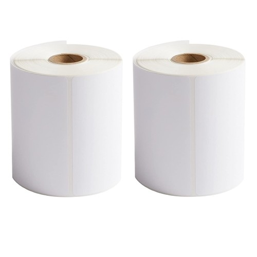 2 Rolls 4x6 Direct Thermal Labels, 250 Labels/Roll, 1'' Core, Zebra ...